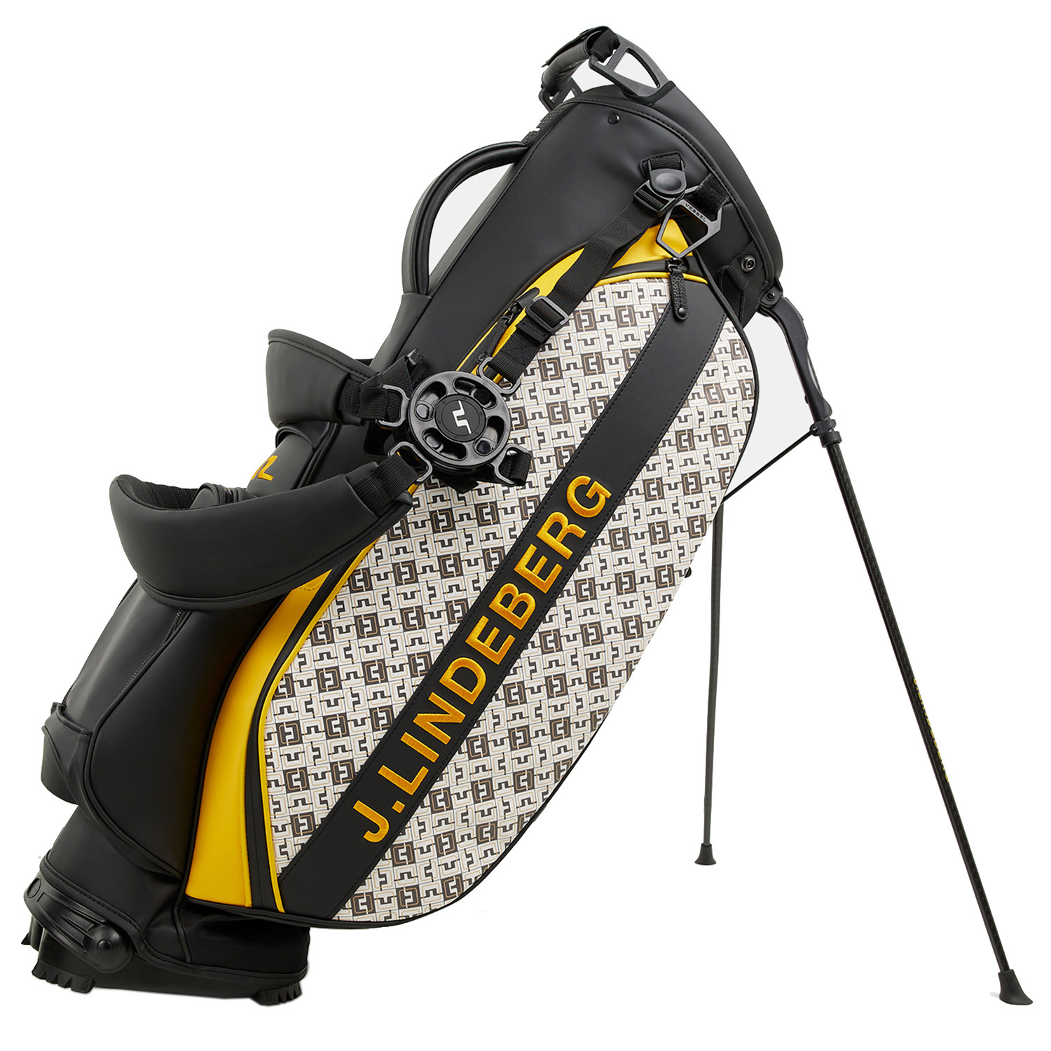 J Lindeberg Play Golf Stand Bag Black Jl Monogram Check Scottsdale Golf